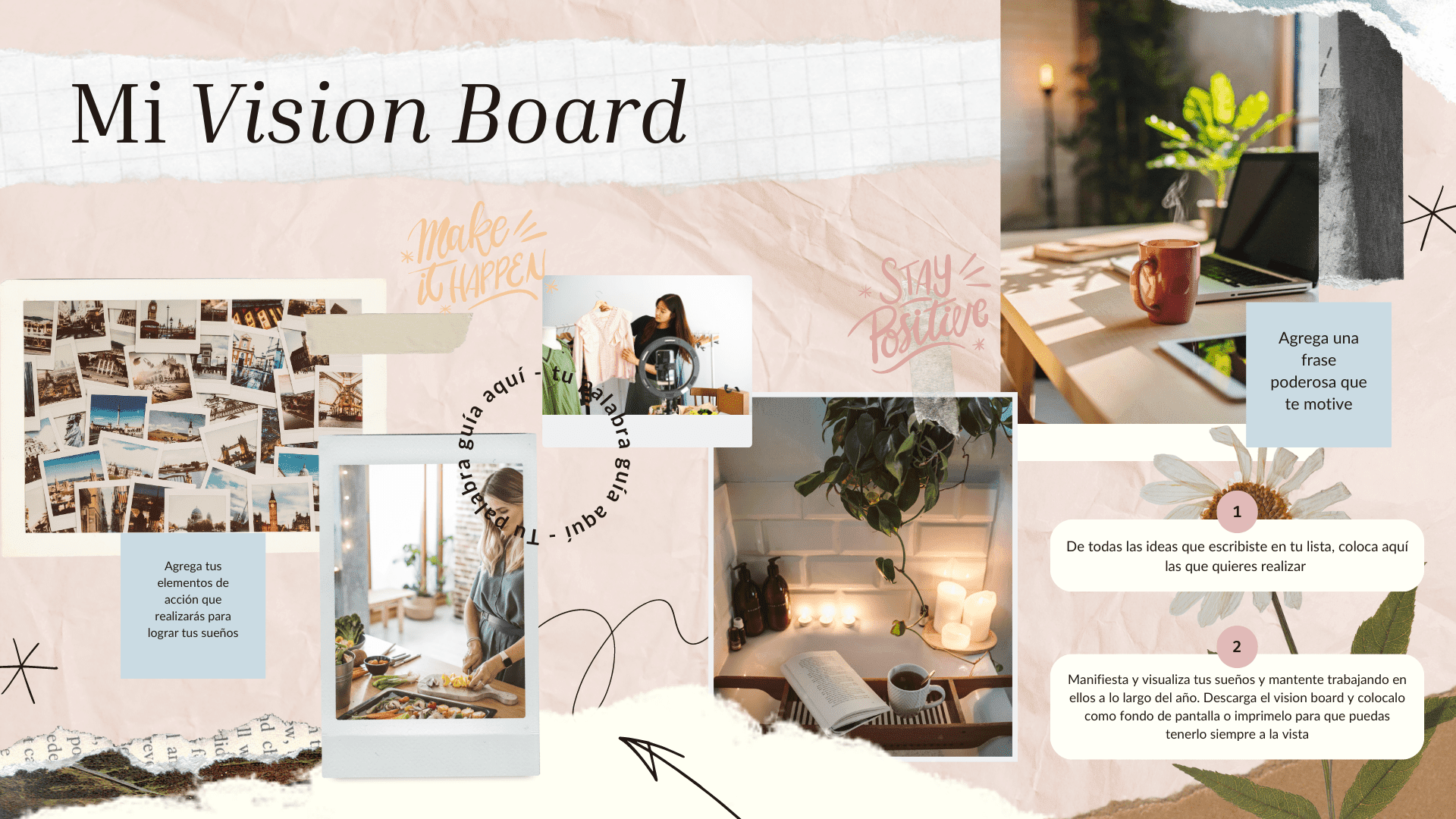 ¿Quieres lograr tus metas de año nuevo? Crea un vision board